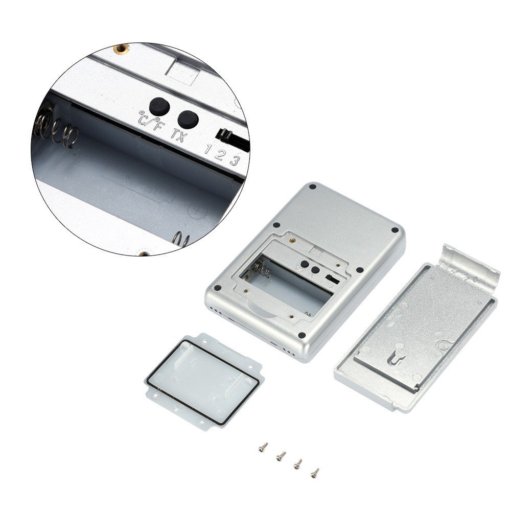 Wireless RF Receiving Weather Clock Digital Thermometer Hygrometer ...