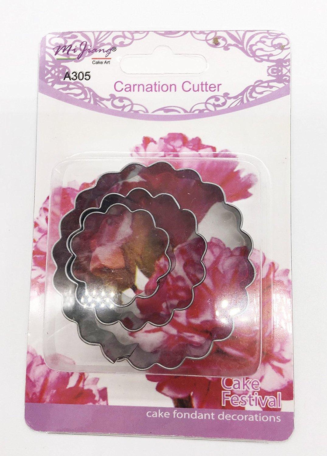 KOOTIPS 2 Pcs/Set of Hibiscus Flower Cutter Decor Fondant Cake Cutters ...