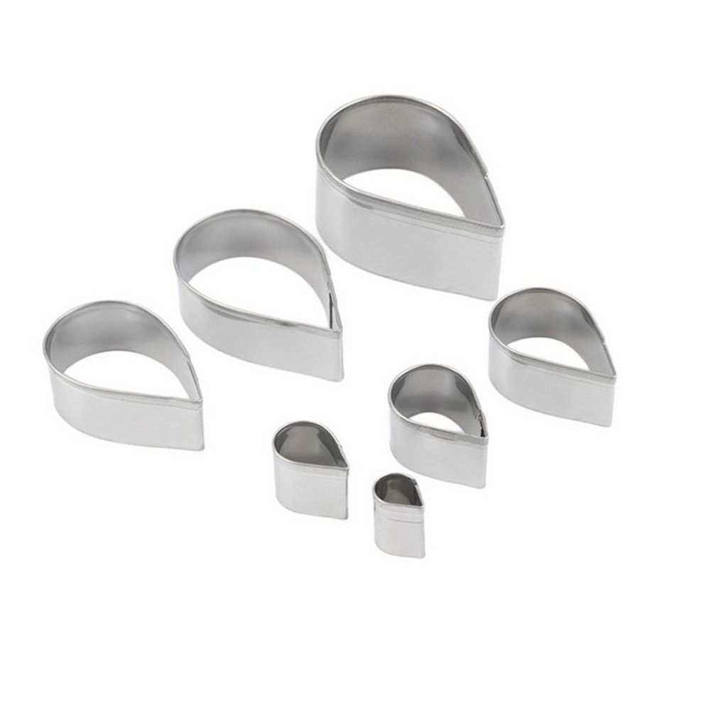 JUMUU Gum Paste Fondant 7-Piece Rose Petal Cutter Set, 1/2-Inch to 2-3/ ...