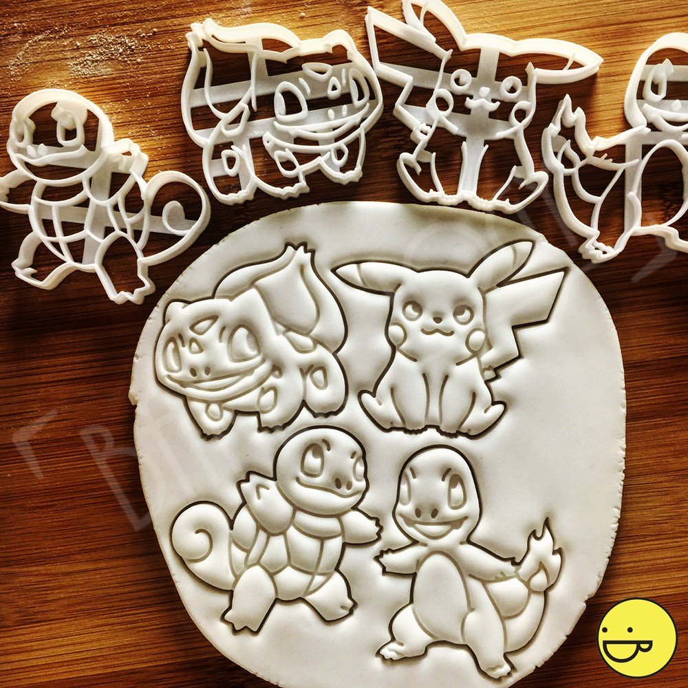 FULL SET of 4 Classic Pokemon Characters Inspired Cookie cutters (Get ...