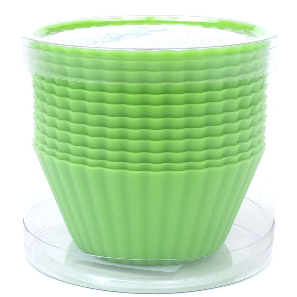 Silicone Cupcake Liners - Set Of 12 Premium Orange Muffin Baking-Cups ...