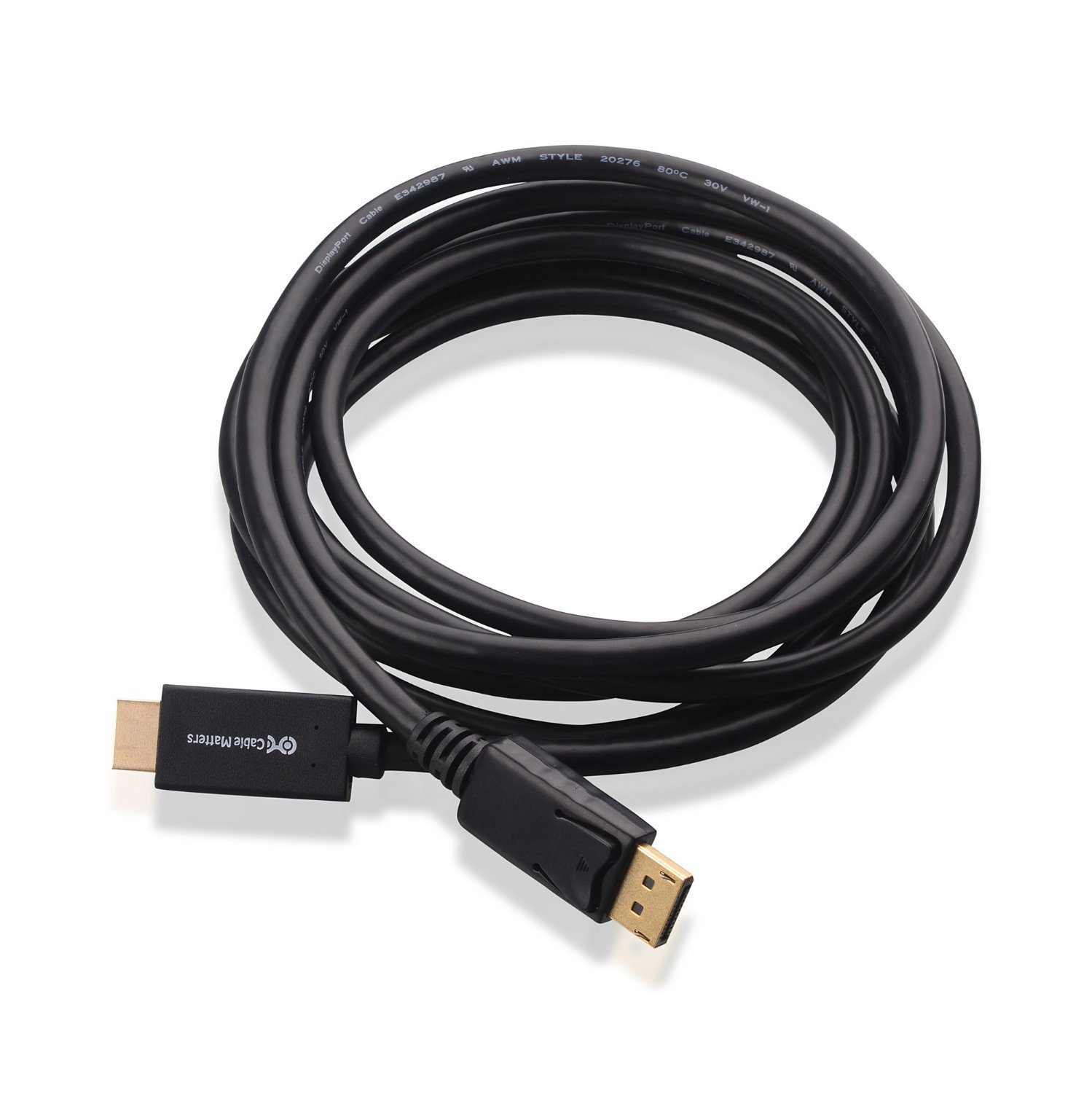Cable Matters Gold Plated DisplayPort to HDTV Cable 25 Feet N22 free ...