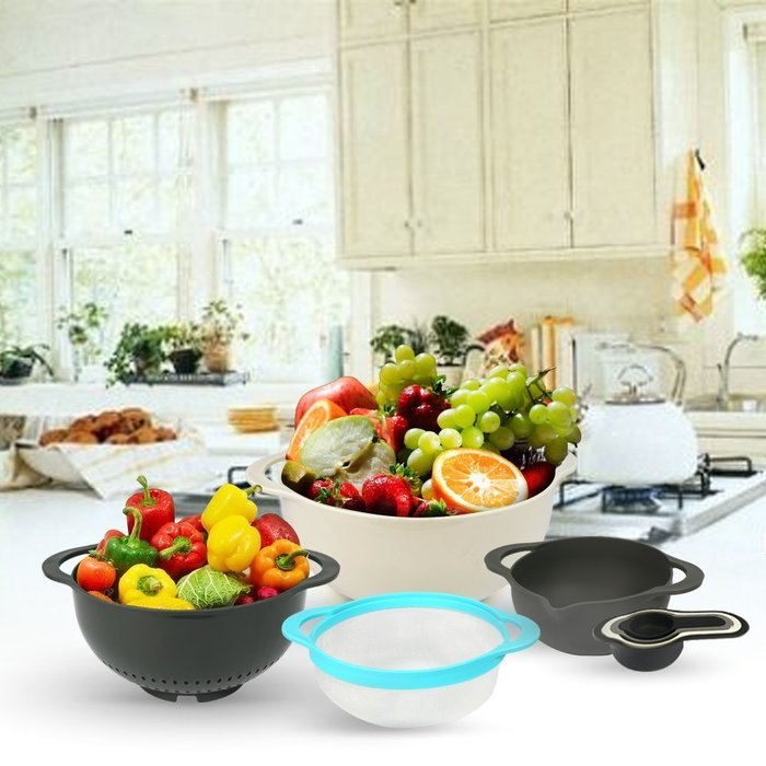 Mixing Bowl Set, MCIRCO Mixing Bowls Multi-color Nesting Bowl Set Large ...