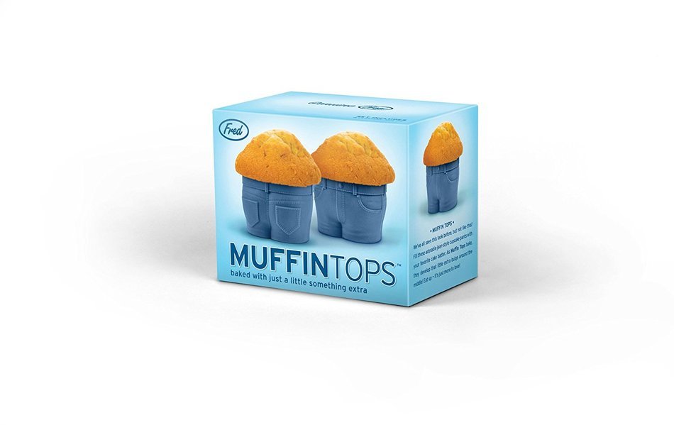 Fred & Friends MUFFIN TOPS Denim-Style Baking Cups, Set of 4 N2 free ...