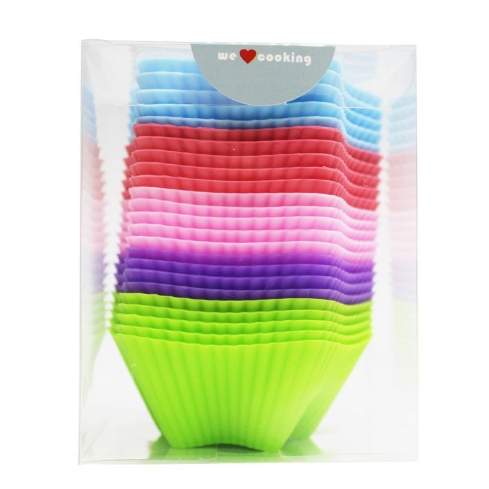 KAIL 24 Pcs Reusable Silicone Baking Cups -Cupcake Liners -Muffin Cups ...