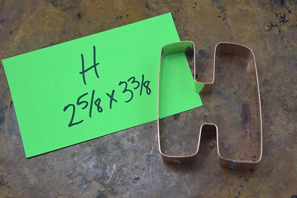 The Letter H Copper Alphabet Cookie Cutter N2 free image download
