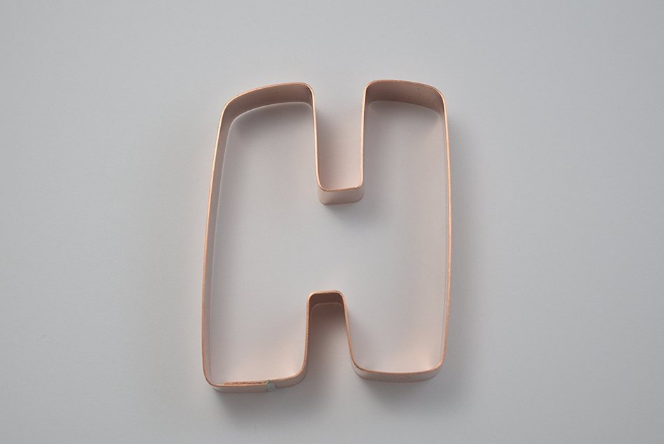 The Letter H Copper Alphabet Cookie Cutter N4 free image download
