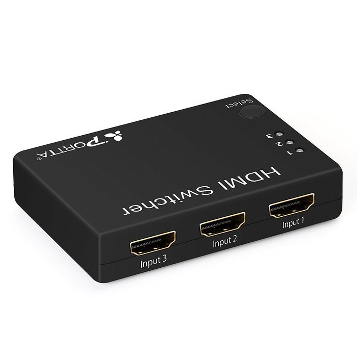 Portta PET0301S HDMI Mini Switch/Switcher 3 Port 3x1 v1.3 with IR ...