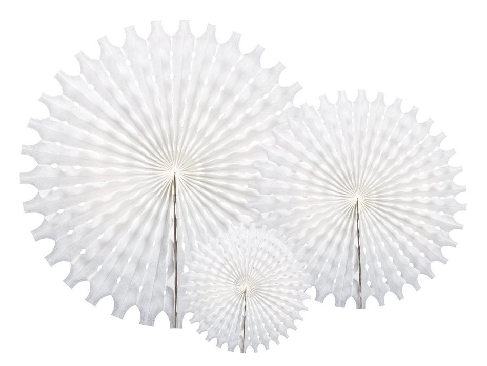 Party Partners Hanging Honeycomb Tissue Fan, White, Set of 3 N4 free ...