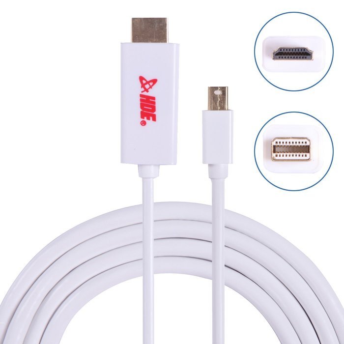 HDE 10ft. Mini Display Port Male to HDMI Male Cable Gold Plated Apple ...