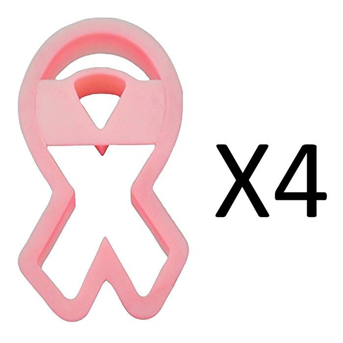 Fox Run Plastic Pink Ribbon Cookie Cutter Breast Cancer Awareness (4 ...