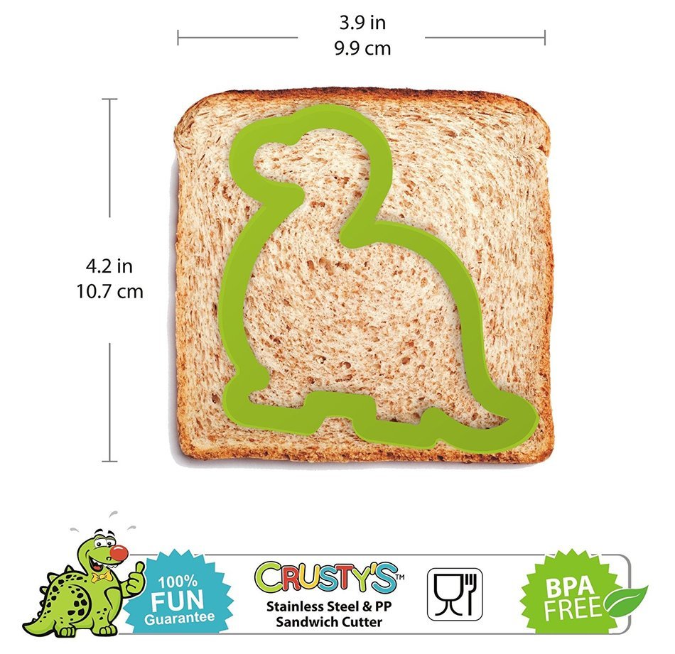 Crusty's Dinosaur Sandwich Cutter - High Quality Stainless Steel Dino ...
