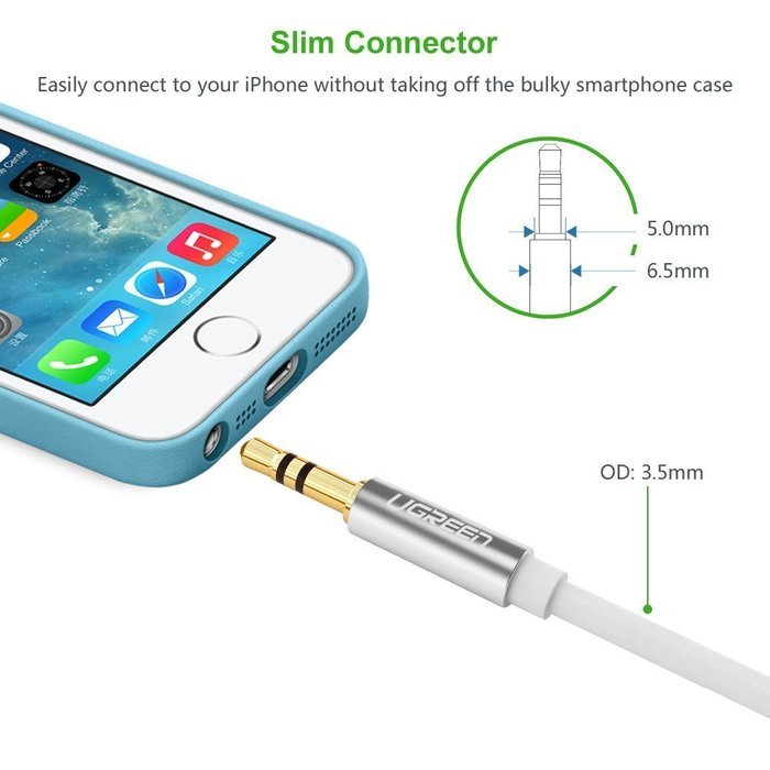3.5mm Extension, Ugreen Slim 3.5mm Male to Female Stereo Audio ...