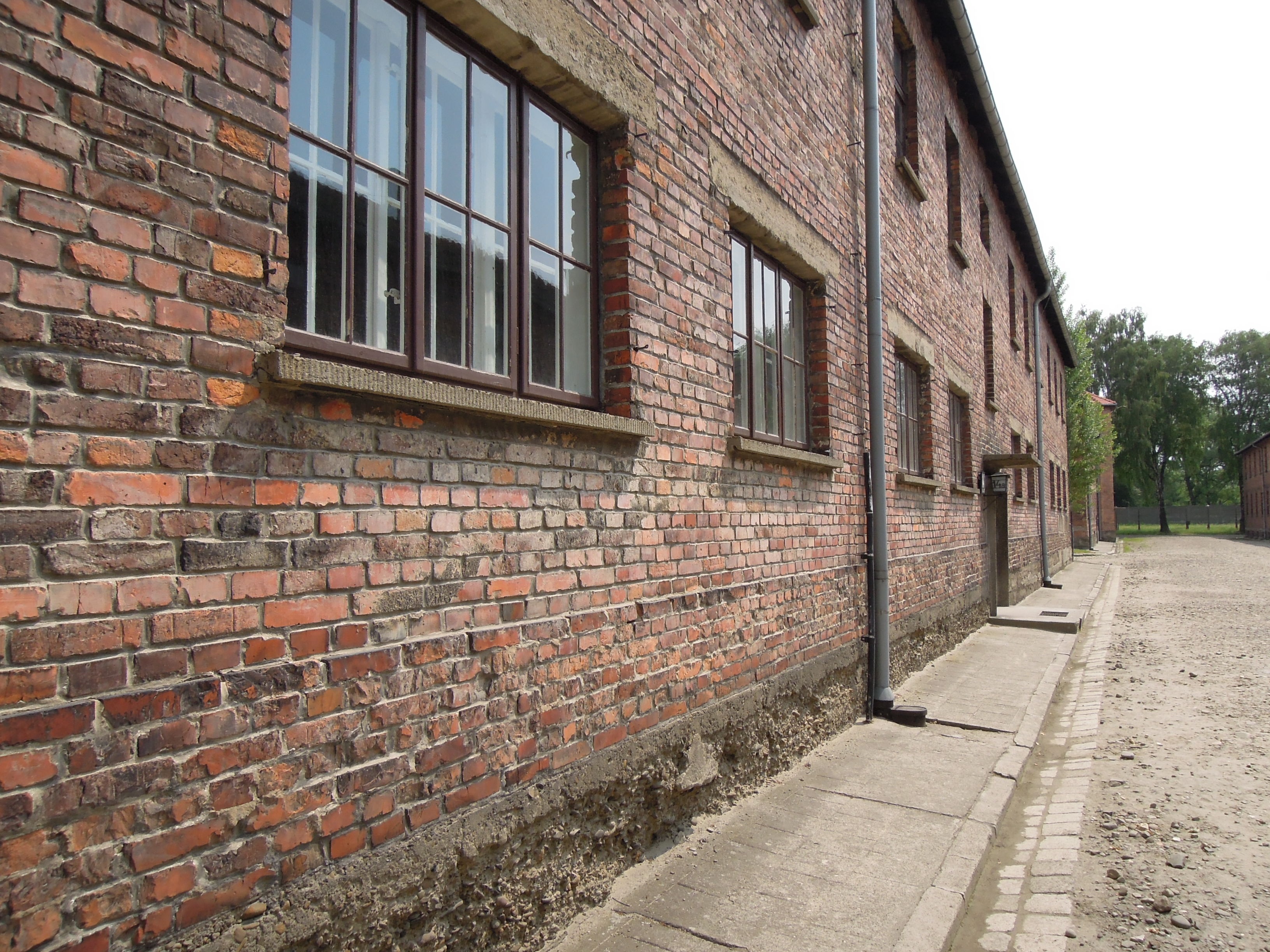 Building of the concentration camp auschwitz free image download