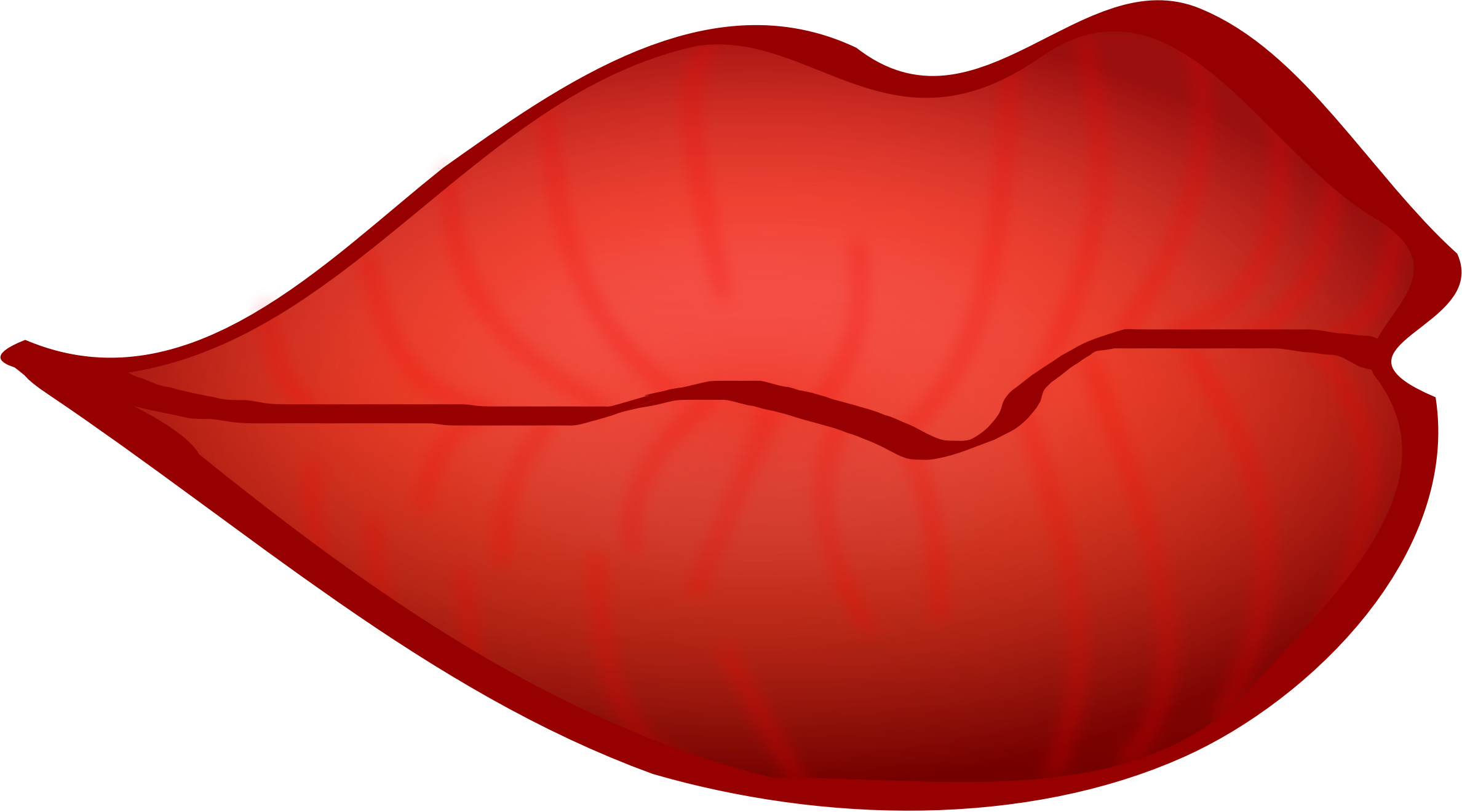 Full Red Lips, drawing free image download