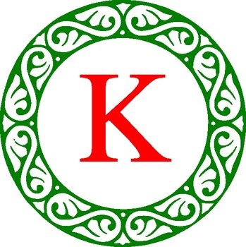 Monogram Letter K Clip Art free image download