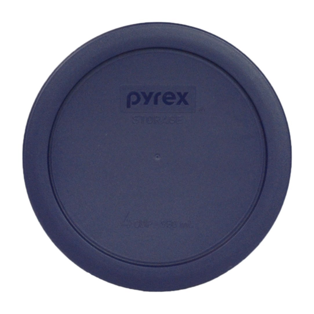 Pyrex 7201-PC Round 4 Cup Storage Lid for Glass Bowls (2, Navy Blue) N2 ...