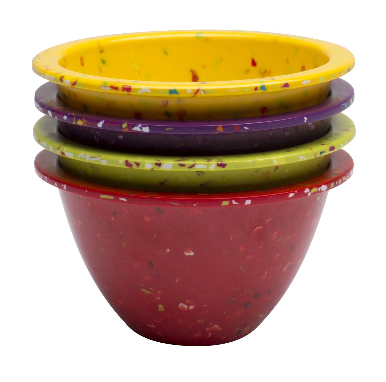 Zak! Designs Confetti Classic Prep Bowls (Set of 4), Durable and BPA ...