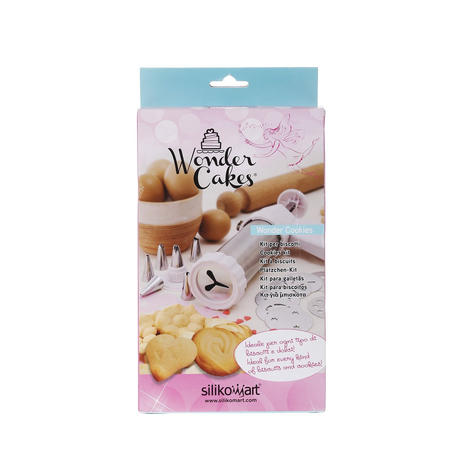 Silikomart Wonder Cakes Collection Stainless Steel Cookie Press Kit N5 ...