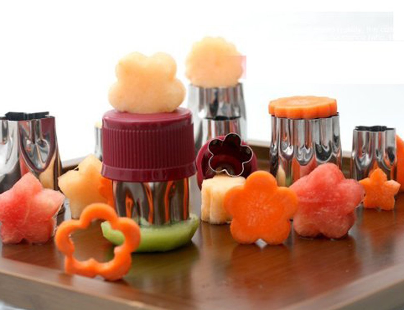 LOHOME Vegetable Cutter Mold, Stainless Steel Mini Cookie Cutters ...