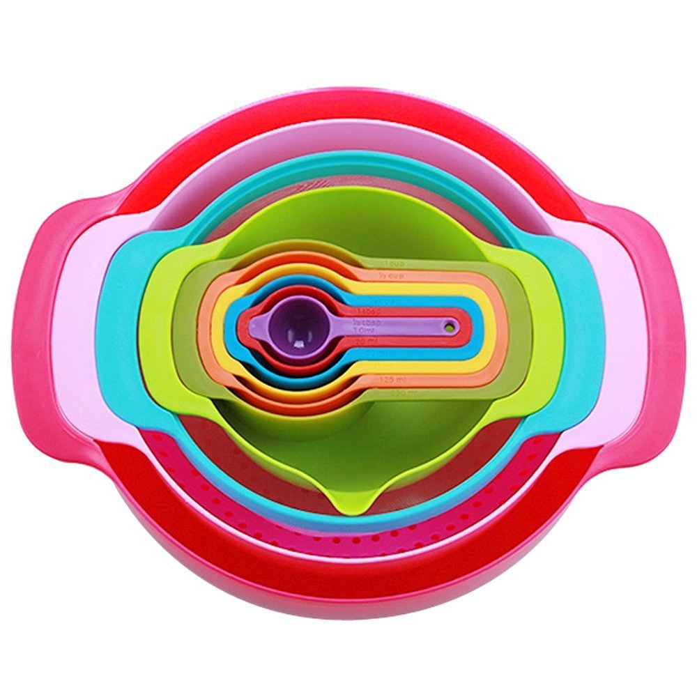 Agile-Shop Compact Mixing Bowls, Food Prep and Measuring Nesting Set ...