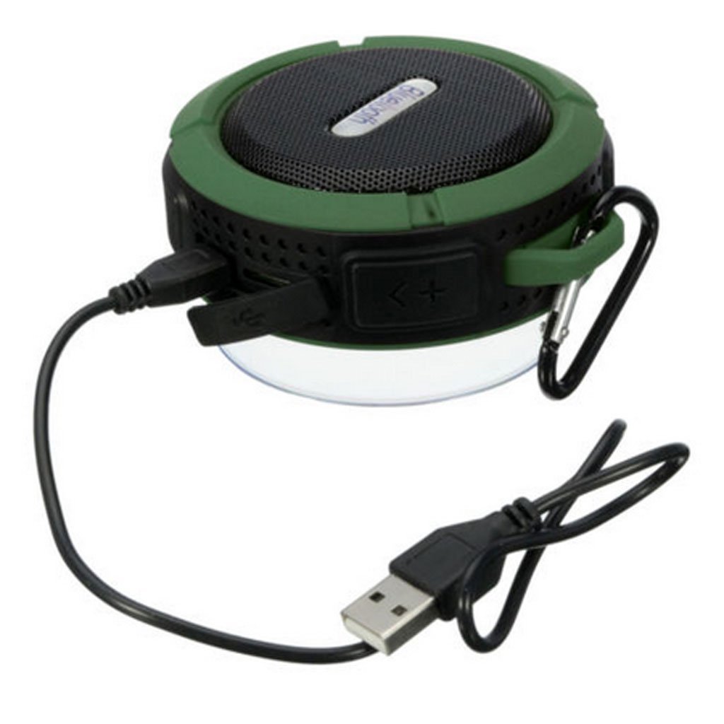 Army Green Waterproof Bluetooth Wireless Suction Cup Speaker ...