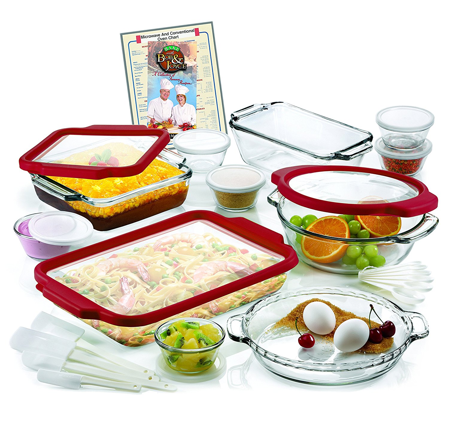 Anchor Hocking 32-Piece Ovenware Set with TrueFit TM See-Thru Lid free ...
