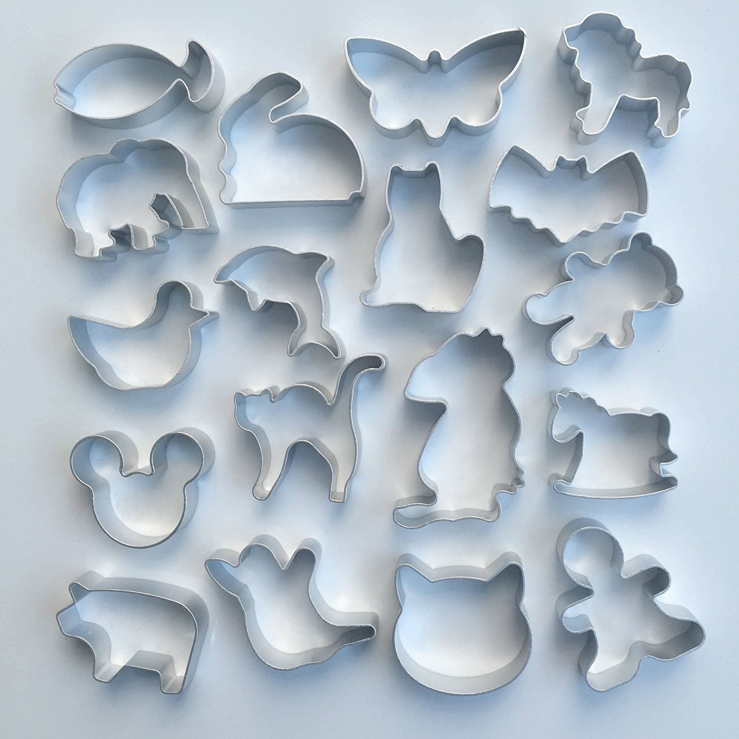 GTI Metal Cookie Cutters Set - 18 Pieces Animals Shape, include Bear ...