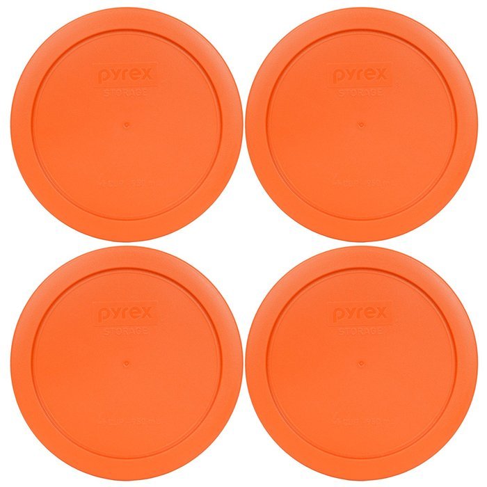 Pyrex 7201-PC Round 4 Cup Storage Lid for Glass Bowls (2, Navy Blue) N8 ...