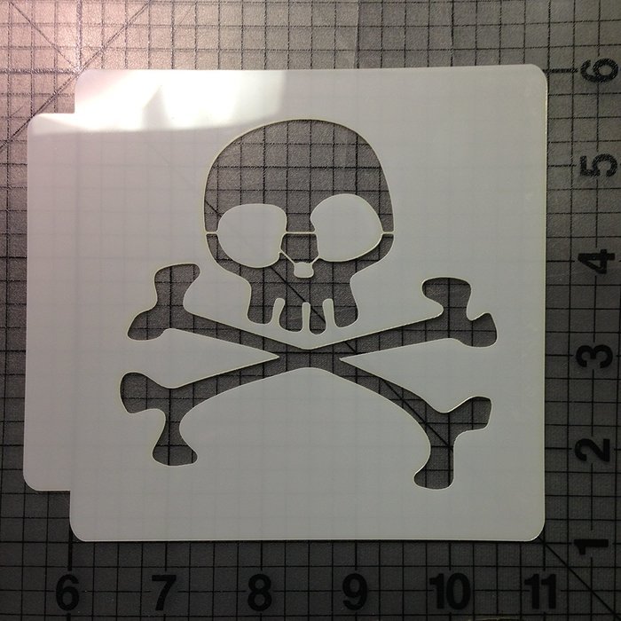 Skull and Crossbones Stencil 101 (1 Inches) free image download