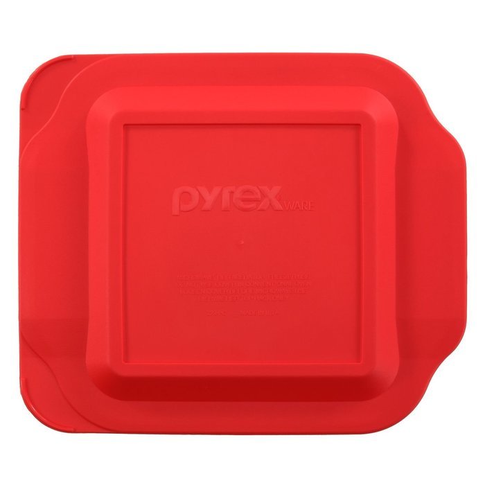 Pyrex 8" Square Baking Dish with Blue Plastic Lid, Brownies Pan ...
