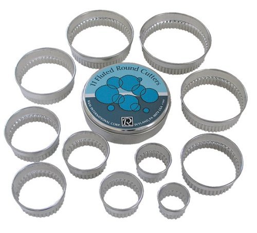 R & M Set of 11 Fluted Pastry Cutters Set, Assorted free image download