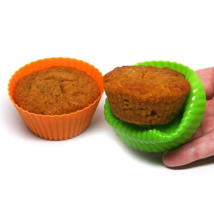 Binwo 12-pack Vibrant Reusable Standard Silicone Baking Cups/Cupcake ...