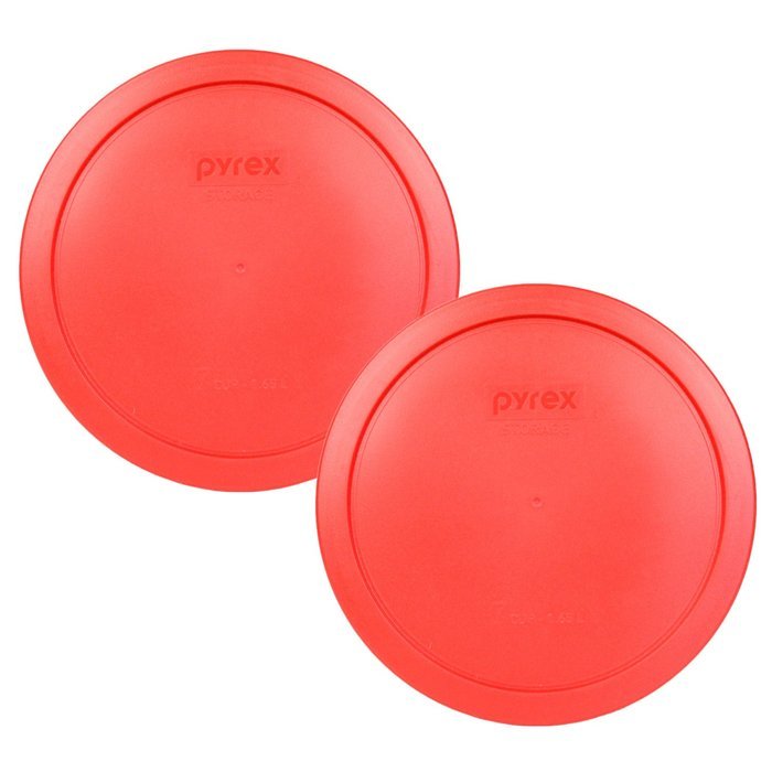 Pyrex 7402-PC Red Round Storage Replacement Lid Cover fits 6 & 7 Cup 7 ...