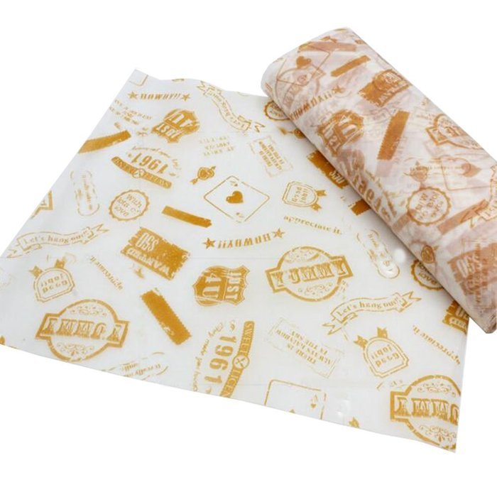 50 PCS Baking Parchment Oil-Proof Paper Hamburg Wrapper Candy Wrapper ...
