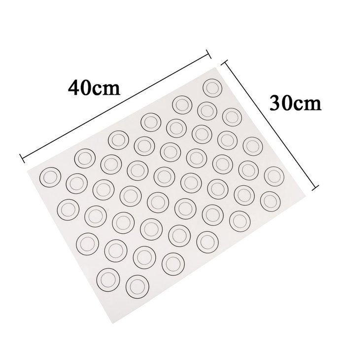 Inkint 44 Circle Silicone Fiberglass Macaron Baking Mat Baking Mold ...