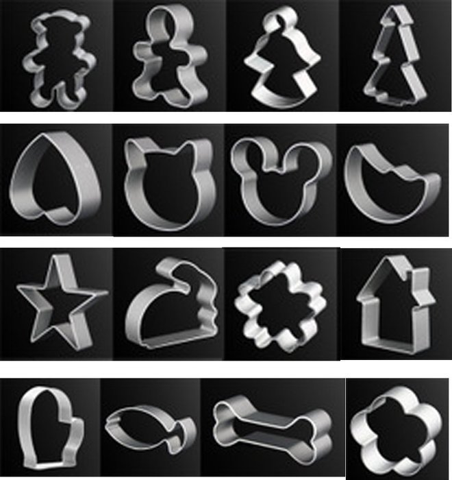 GTI Metal Cookie Cutters Set - 18 Pieces Animals Shape, include Bear ...
