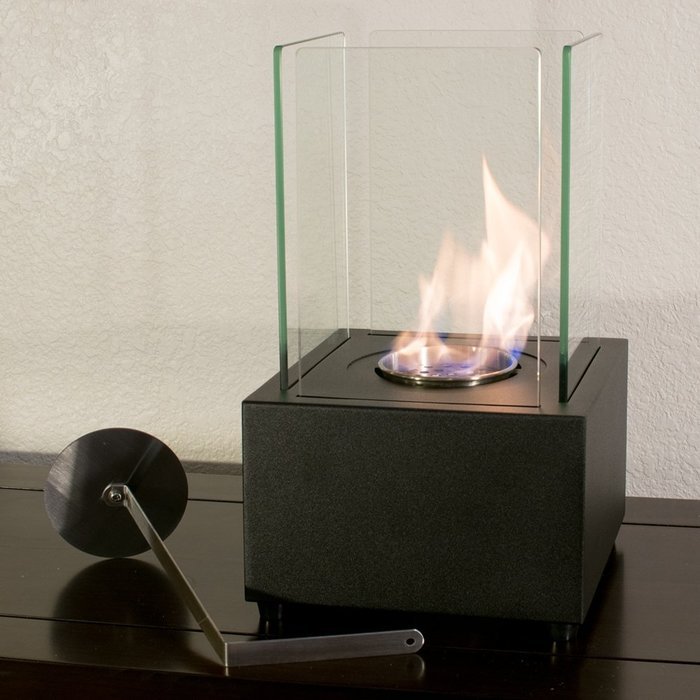 Ventless Ethanol Alcohol Tabletop Fireplace w/0.5L Stainless Steel Fuel ...