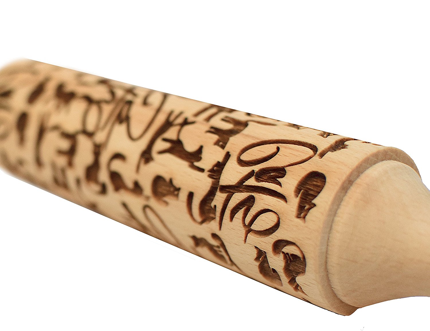 Embossing Rolling Pin Cat Pattern Engraved for Baking and Cookies 11.8 ...