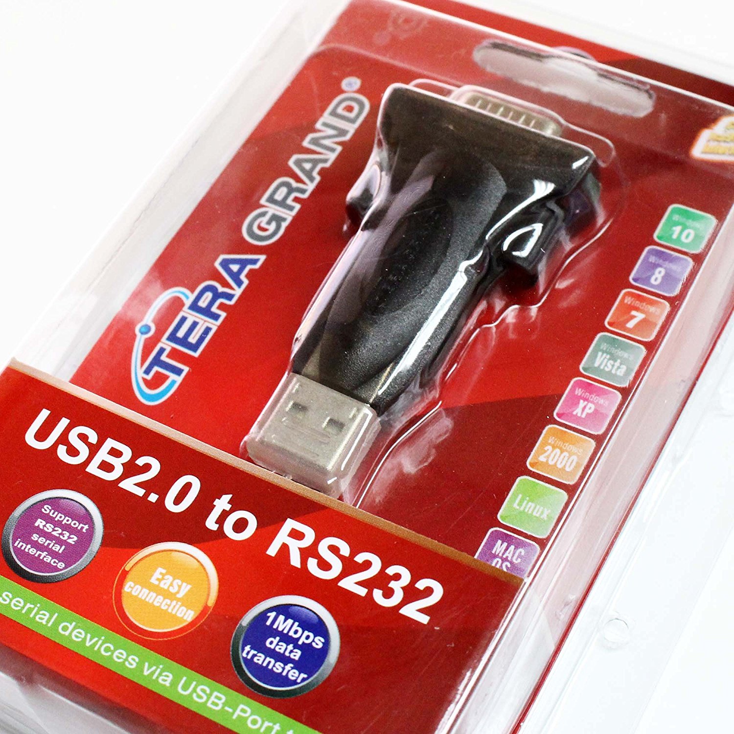 Tera Grand Premium USB 2.0 to RS232 Serial DB9 Adapter - Supports ...