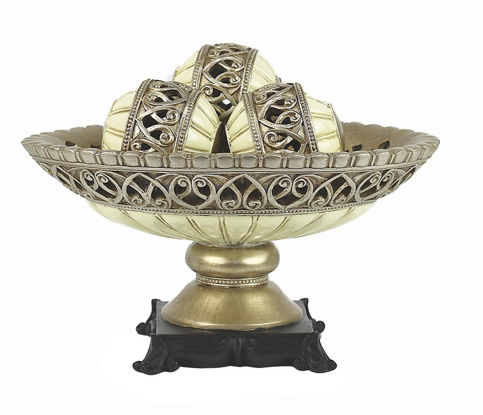 DLusso Designs Juliana Collection Four Piece Bowl With Three Orbs Set ...