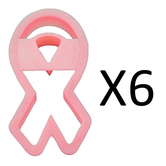 Fox Run Plastic Pink Ribbon Cookie Cutter Breast Cancer Awareness (6 ...