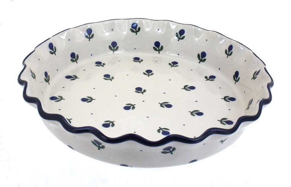 Polish Pottery Blueberry Pie Plate free image download