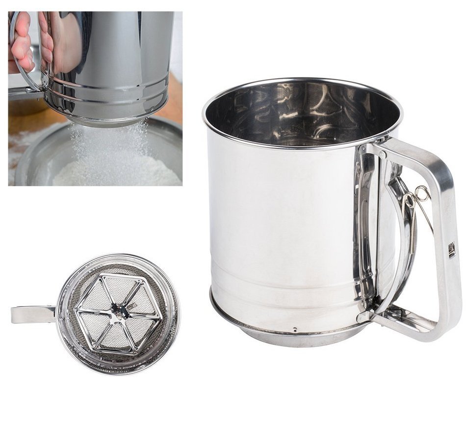 3 Cup Stainless Steel Flour Sifter free image download