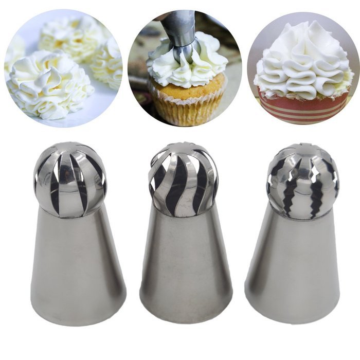 Superelead New and Improved Russian Icing Piping Nozzles Sphere Ball ...