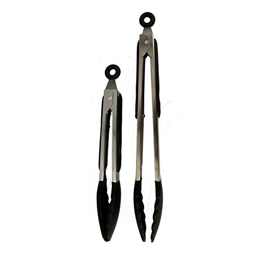 Buy Allamazing Heat Resistant Kitchen Cooking Tongs Pack of 2 Sizes (9 ...