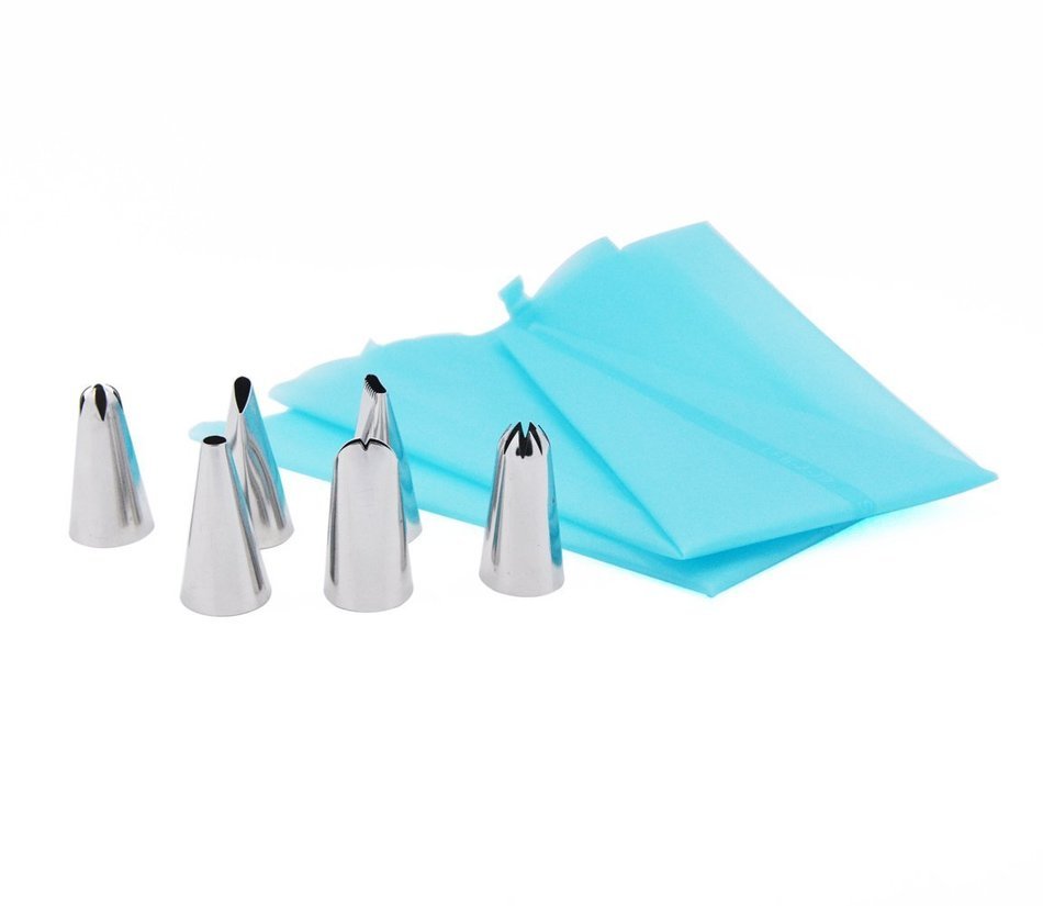 Acekit 6 Pack of Icing Piping Nozzles Cake Decoration Tips Home Baking ...