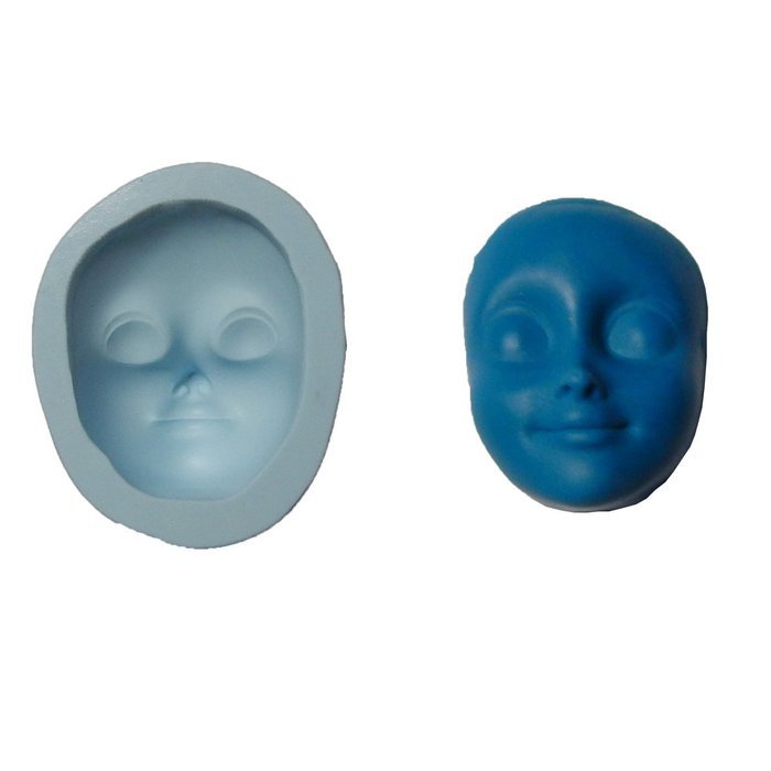 Silicone Molds Mermaid Face Clay Moulds Sugarcraft Fondant Cake M4751 ...