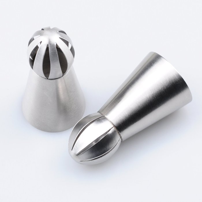 NEW 2pcs/set Sphere Ball Tips Russian Icing Piping Nozzles Tips Pastry ...