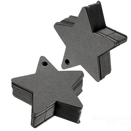 Pink Lizard 100pcs Five Star Kraft Paper Label Wedding Party Favor Gift ...